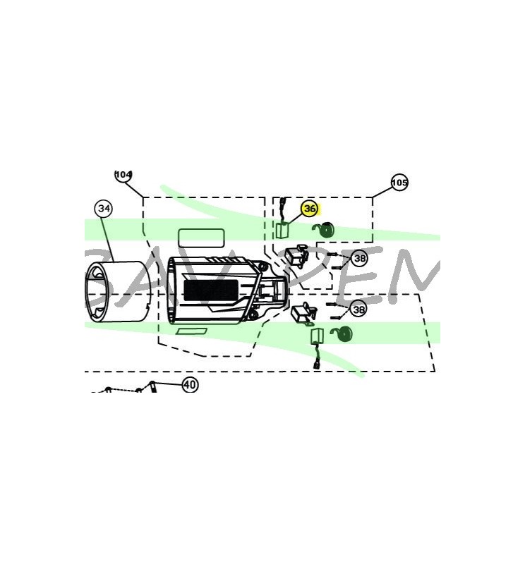 Charbon pour meuleuse RYOBI R18AG-0 Charbon pour meuleuse RYOBI R18AG-0